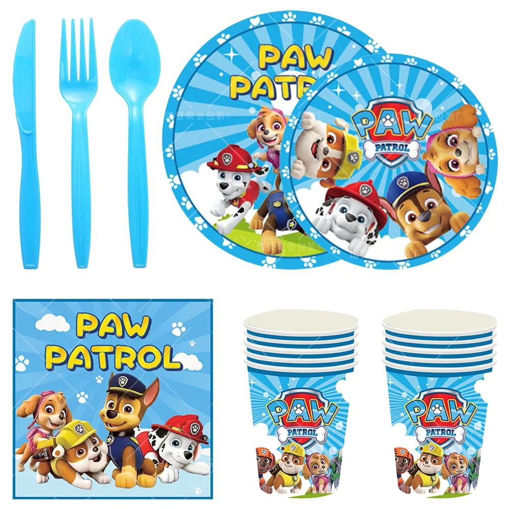 The Skye Paw Patrol Theme Birthday Party Decoration Tableware Supplies ...