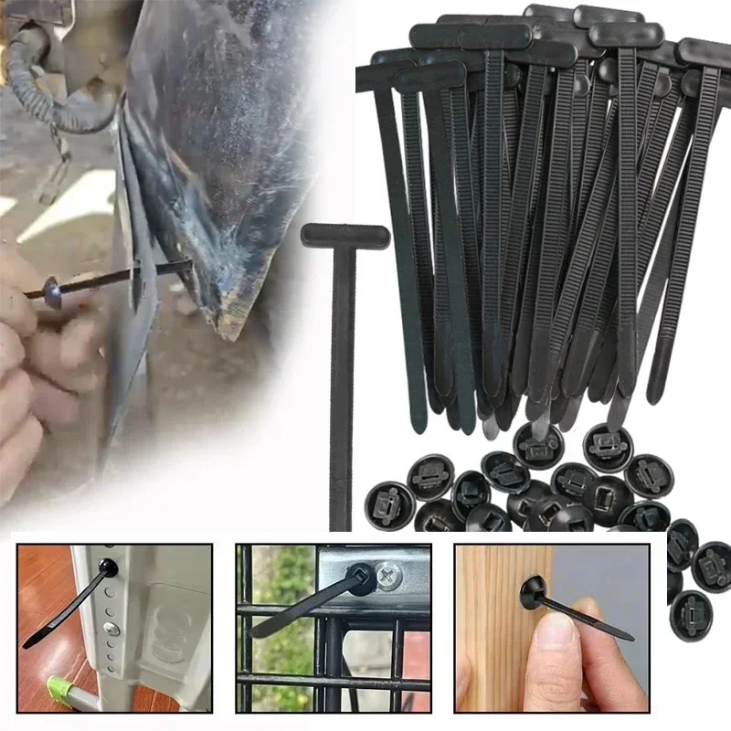 100/50pcs Universal Nylon Cable Tie Buckle Binder Plastic Ties Outdoor ...