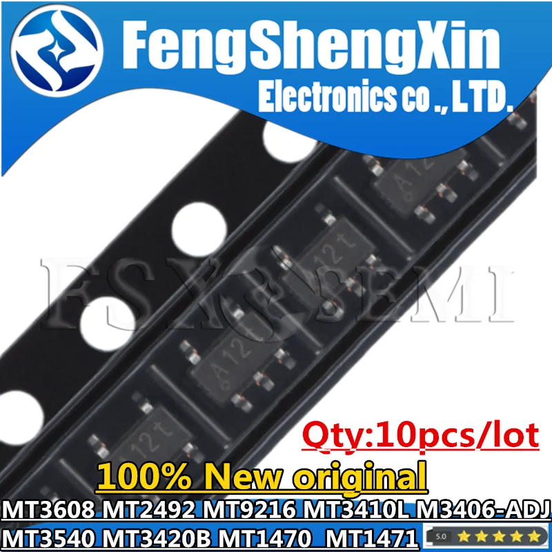 10pcs M3406-ADJ AS15 AS14 SOT23-5 MT3608 B628 MT2492 A616 MT9216 1F9 MT3410L MT3540 B21G MT3420B ...