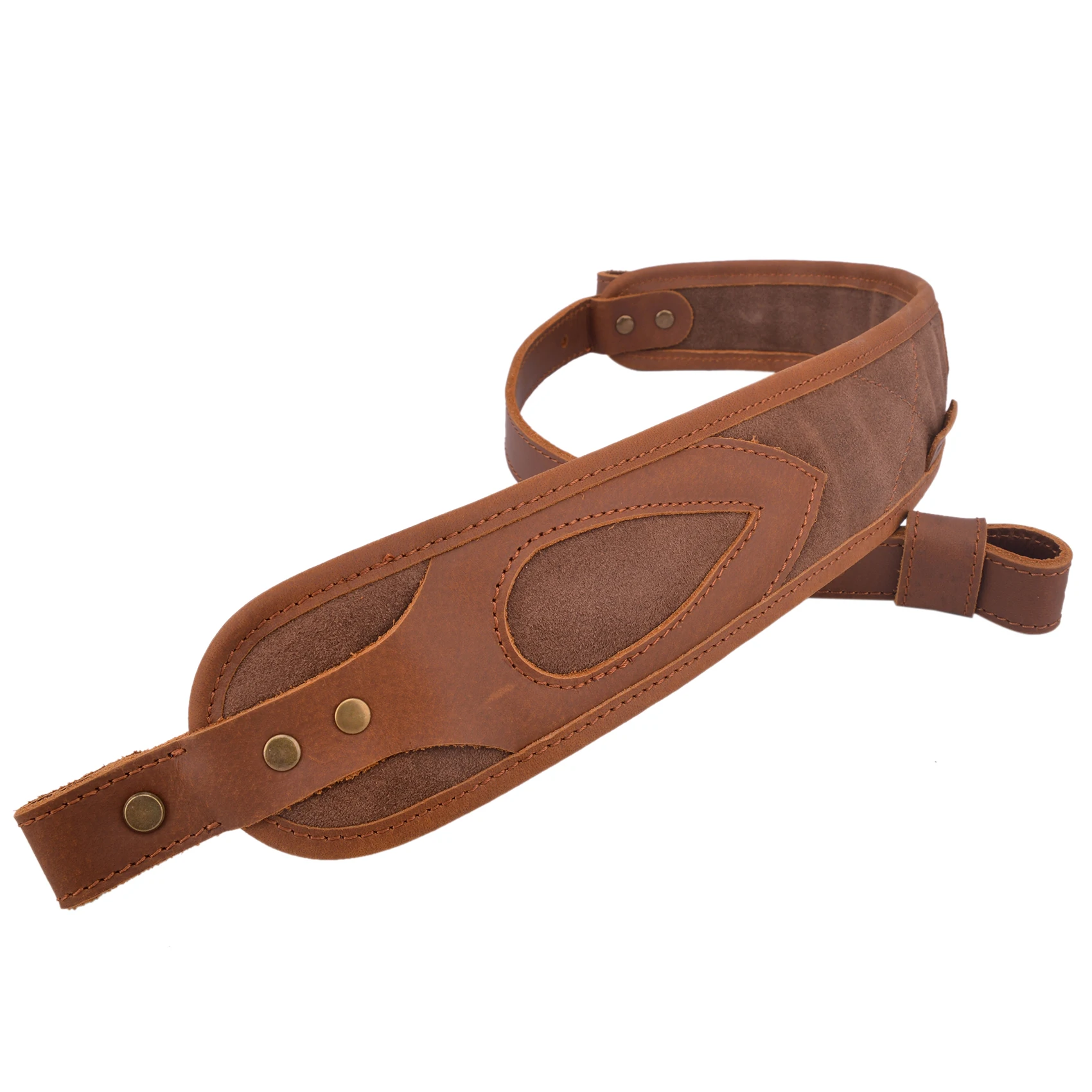 OP-Padded-Cow-Hide-Suede-Leather-Rifle-Sling-With-Swivels-Hunting-Cobra ...