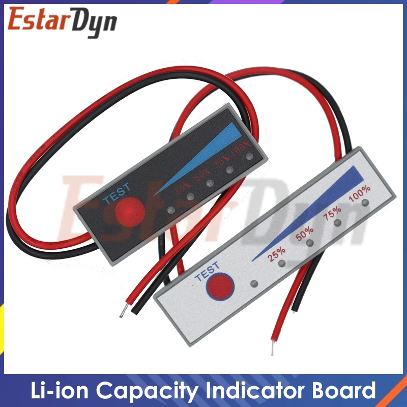 1s 2s 3s 4s 5s 4.2v-21v Lithium Battery Li-po Li-ion Capacity Indicator ...