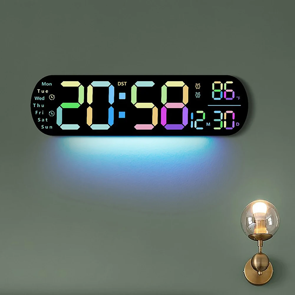 Digital-Wall-Clock-LED-Alarm-Clock-with-Large-Display-Remote-Control-9 ...