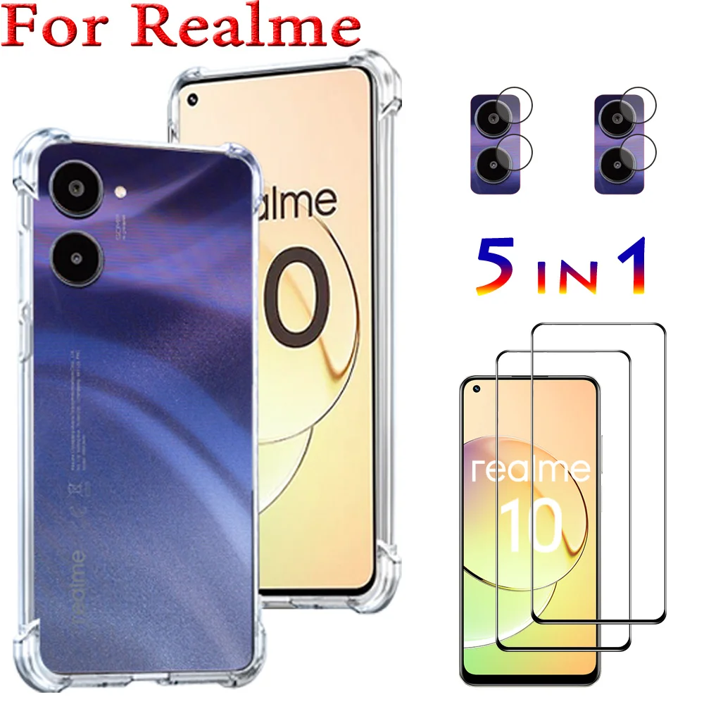 Capa de silicone transparente For Realme 10 4G Capa Realme 9 5G ...