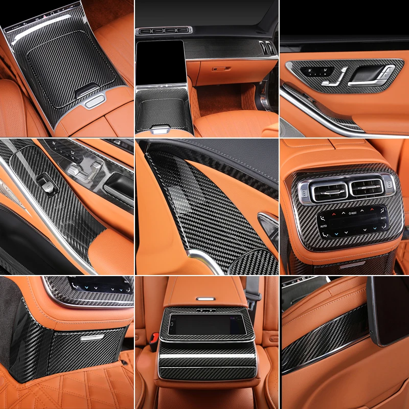 Real carbon fiber cover trim for For Mercedes Benz S Class W223 2020 ...