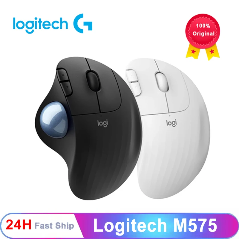 Logitech M575 ERGO Trackingball Mouse 5 Buttons 2000DPI 2.4HZ Wireless ...