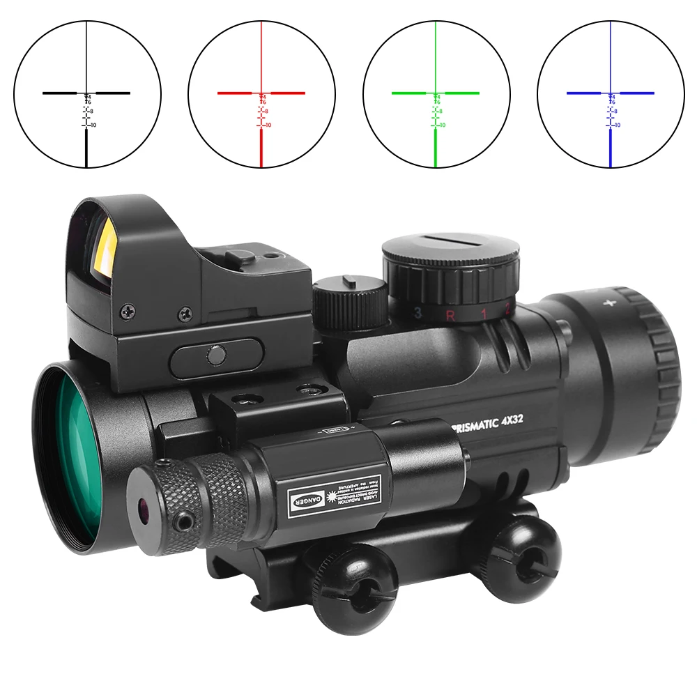 Alcance-de-Prisma-T-tico-Rifle-com-Ponto-Vermelho-Vis-o-Laser-Verde ...