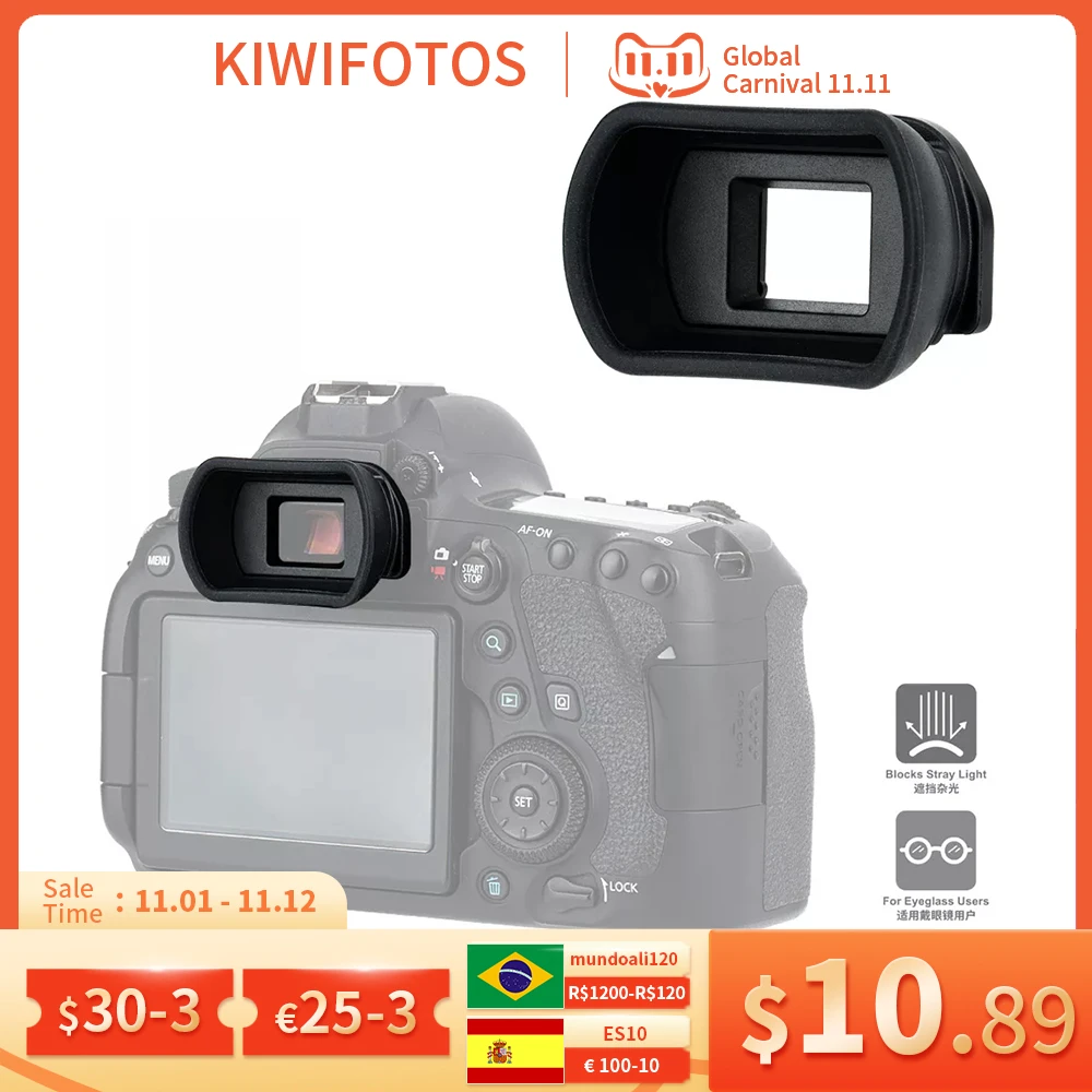 Soft Long Viewfinder Eyecup Eyepiece For Canon Eos 90d 80d 70d 60d 77d 6d Mark Ii 5d Mark Ii 50d ...