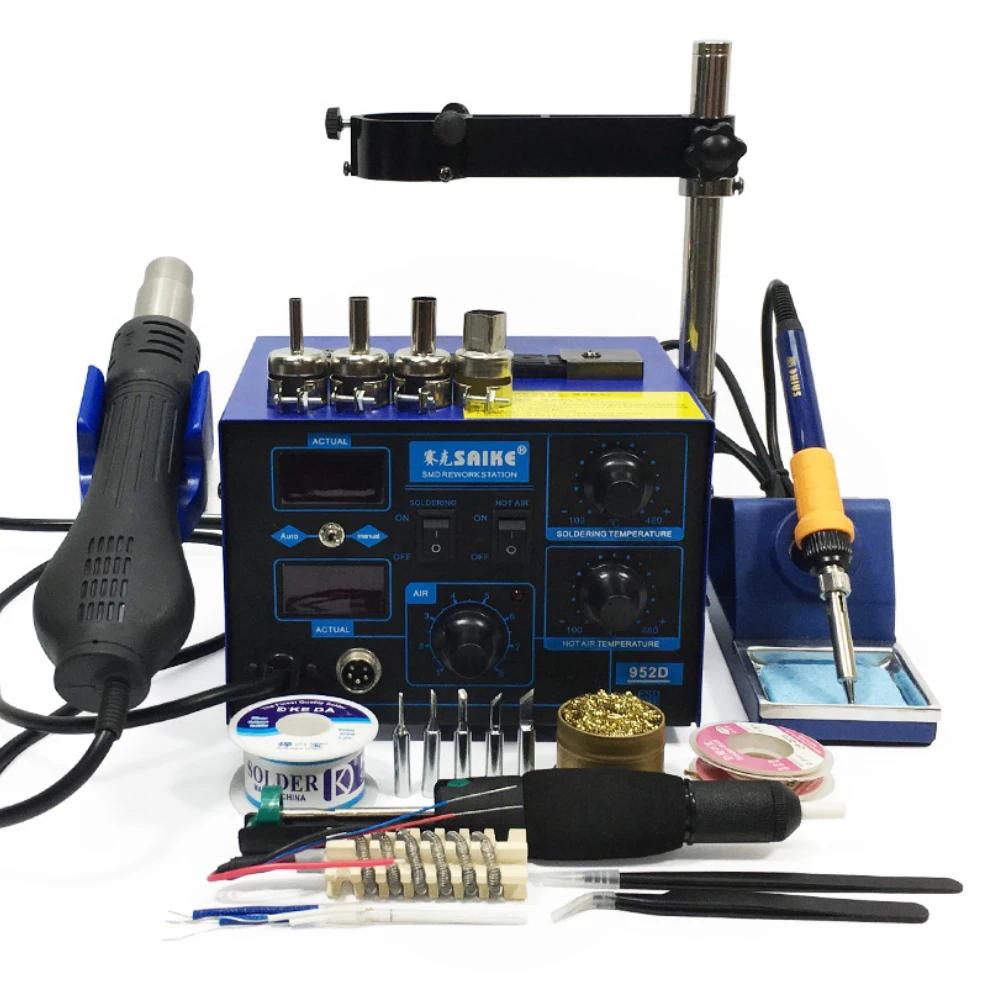 Saike-852D-Standard-Rework-Station-Soldering-iron-Hot-Air-Rework ...