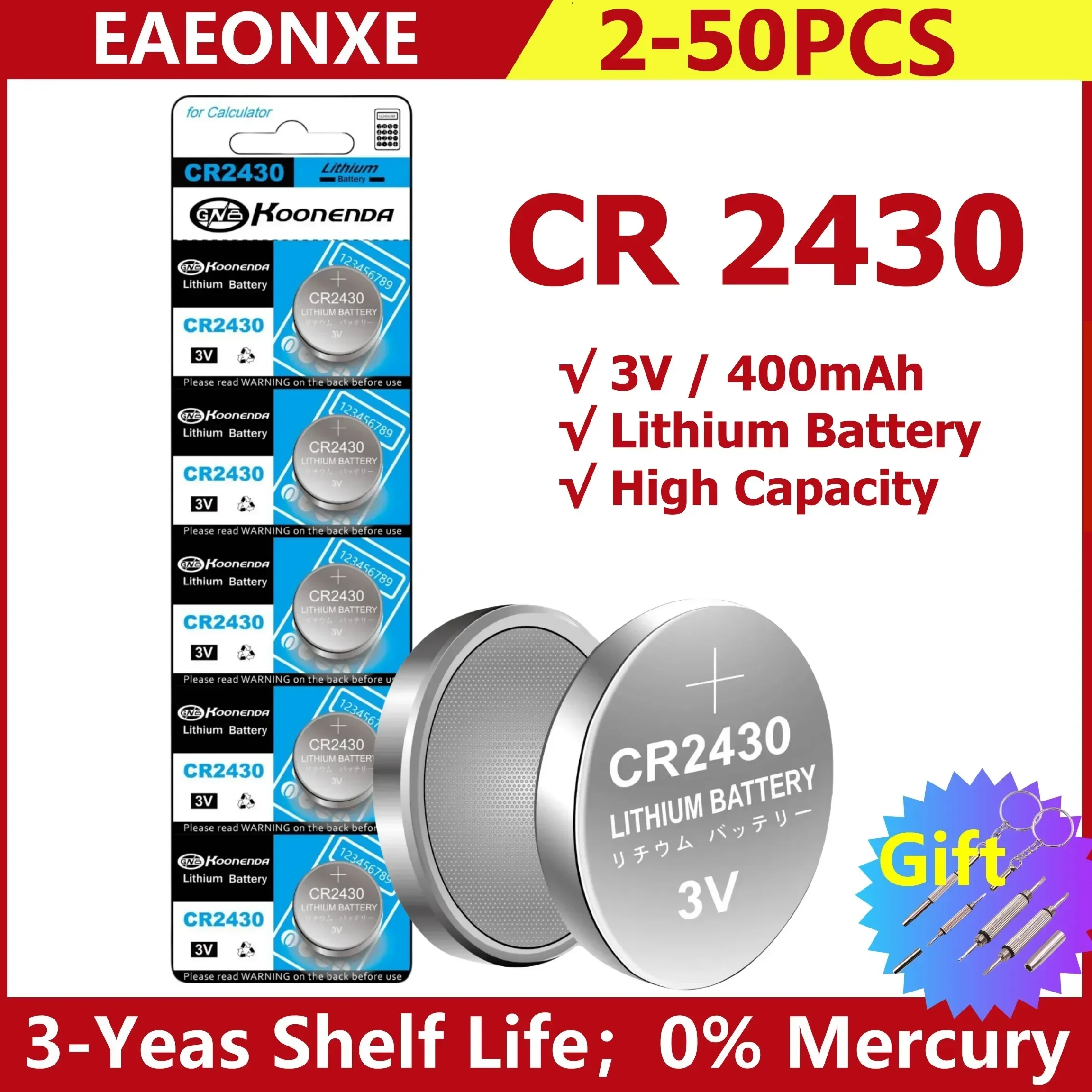 NEW-2-50pcs-CR2430-3V-Lithium-Battery-CR-2430-DL2430-BR2430-Button-Coin ...