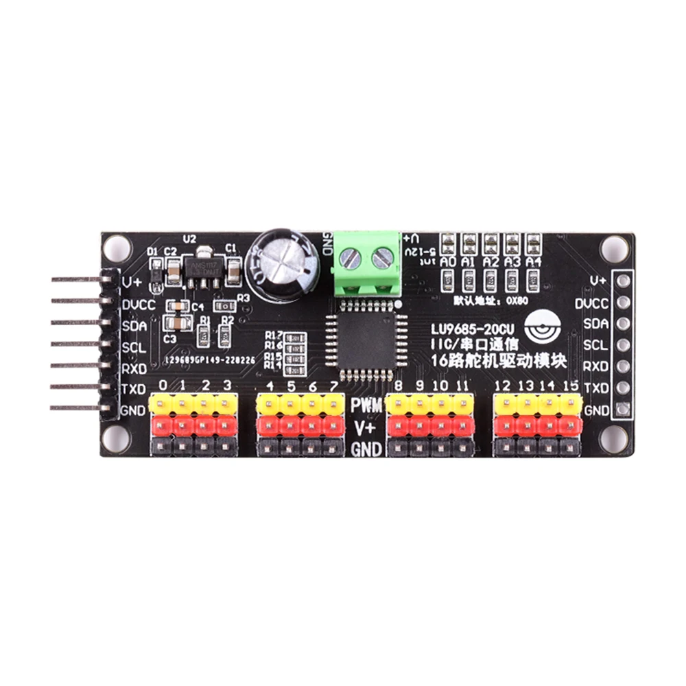 LU9685-16-Channel-12-Bit-PWM-Servo-Shield-Driver-I2C-Interface-Replace ...
