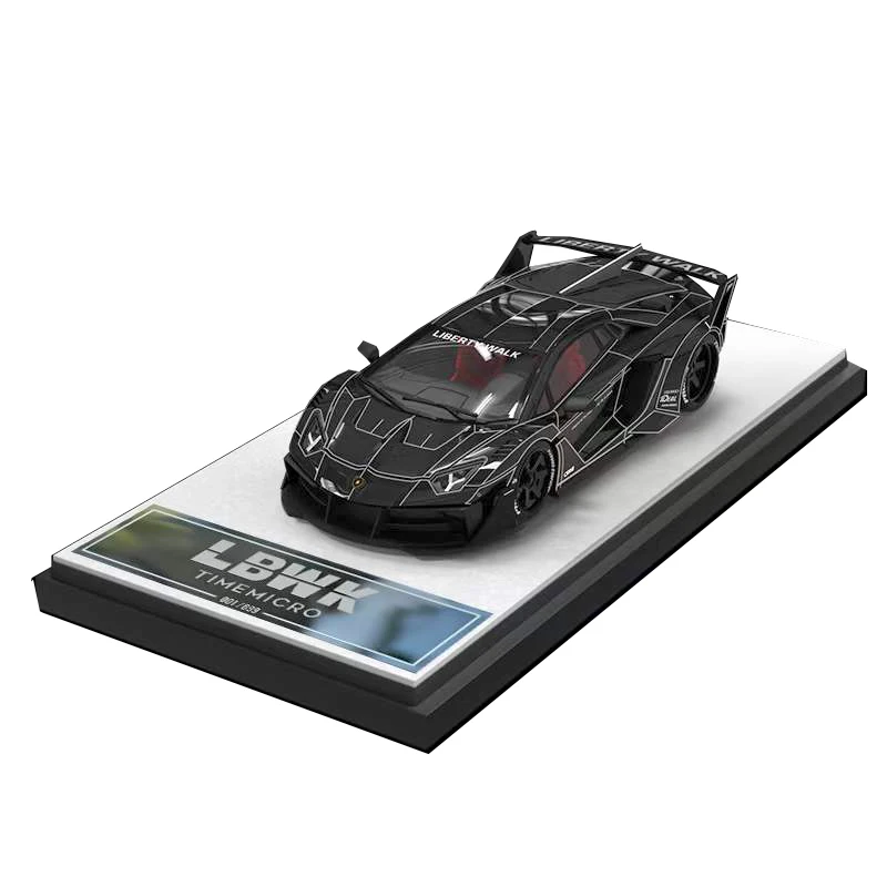 TIME MICRO 1:64 LBWK Lambo LP700 GTEVO Purple/black/white Diecast Model Car