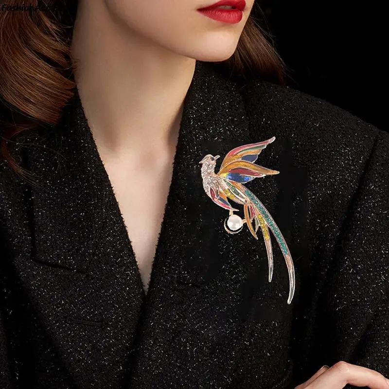 Crystal-Phoenix-Bird-Brooches-For-Women-Enamel-Flying-Beauty-Bird-Party ...