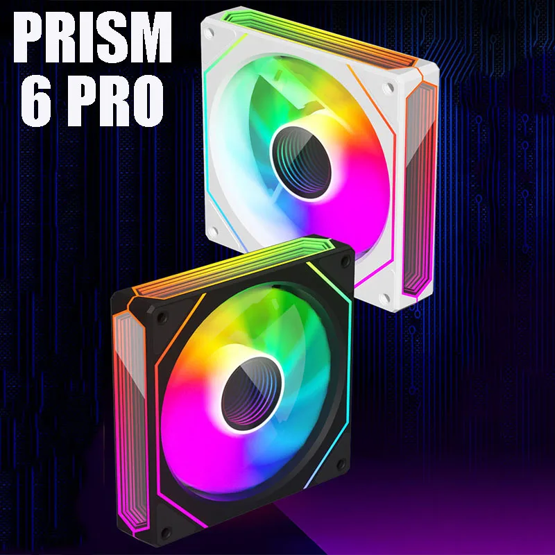 OEM PRISM 6 PRO Computer Chassis Fan 12cm ARGB 4 Pin PWM Quiet Cooling ...