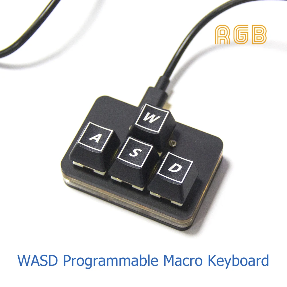 Mini wasd teclado de 4 teclas, teclado de atalho de trabalho, teclado ...