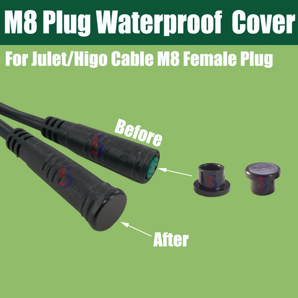 Ebike Parts M8 Plug Waterproof Cover For Julet/Higo Female/Male Plug ...