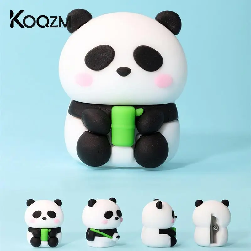 Cute Panda Pencil Sharpener Stationery Silicone Single Hole Manual ...