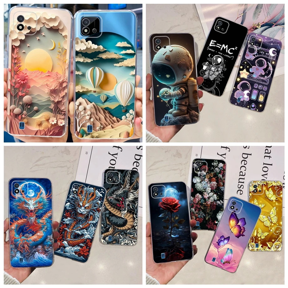 For Realme C11 2021 Clear Soft TPU Silicone Phone Back Cover For Realme ...