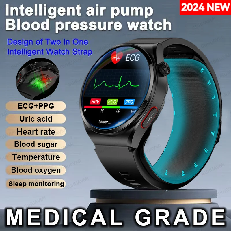 Smartwatch-masculino-de-grau-m-dico-bomba-de-ar-tipo-airbag-press-o ...