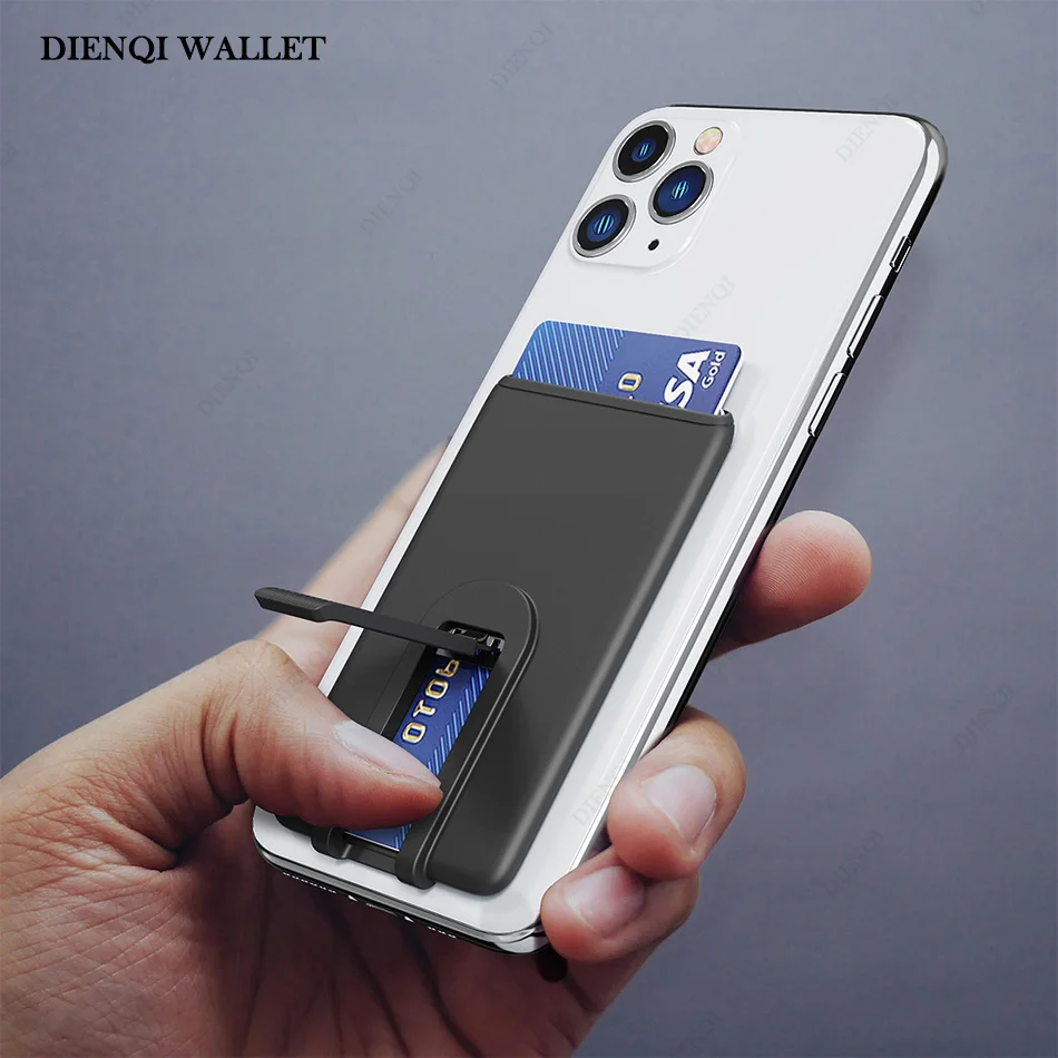 Silicone Mobile Phone Card Holder Adhesive Sticker Pocket Cell Phone ...