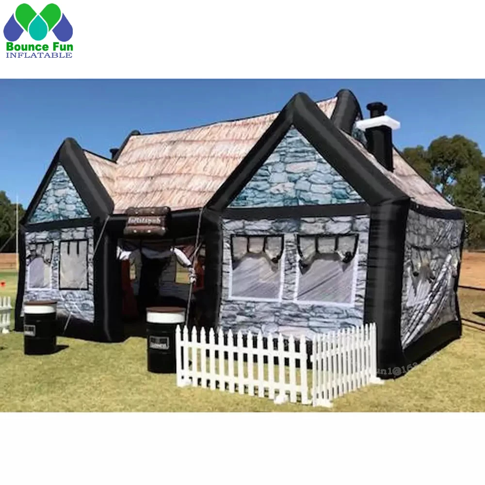 Outdoor-8x5m-Big-Portable-Inflatable-Irish-Pub-Bar-Tent-With-Blower ...