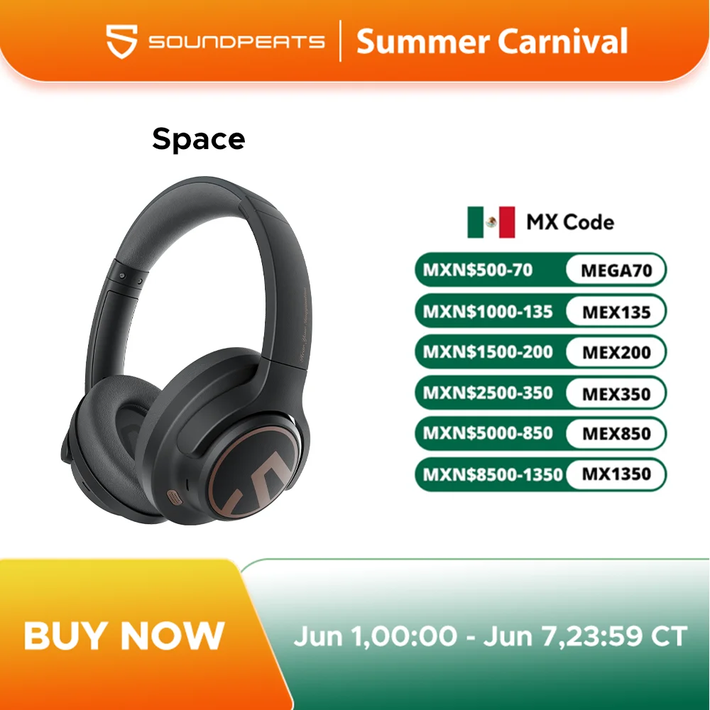 SoundPEATS-Space-Headphones-Bluetooth-5-3-Hybrid-Active-Noise ...
