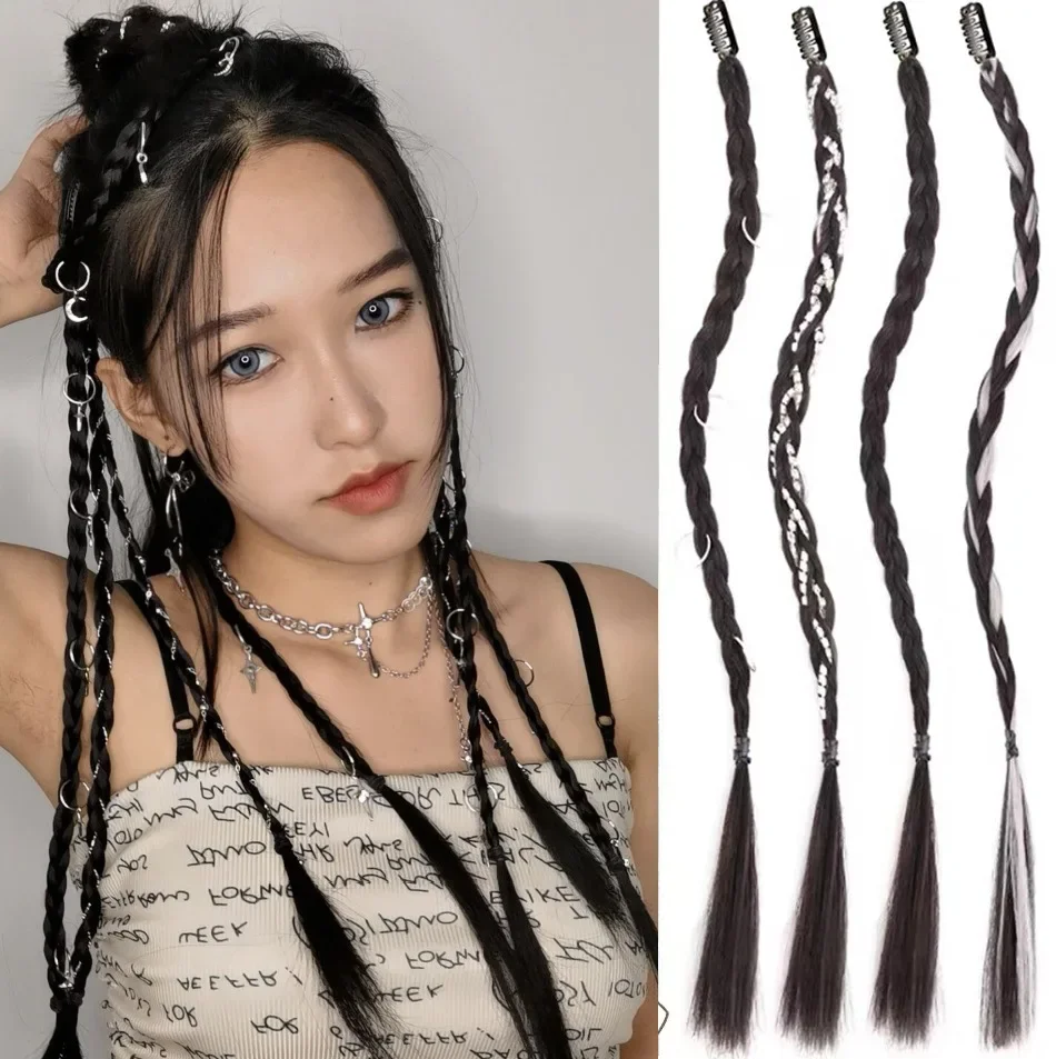 2pc Y2K Boxing Hair Braiding Accessories Fashion Cool Hair Braide Fried ...