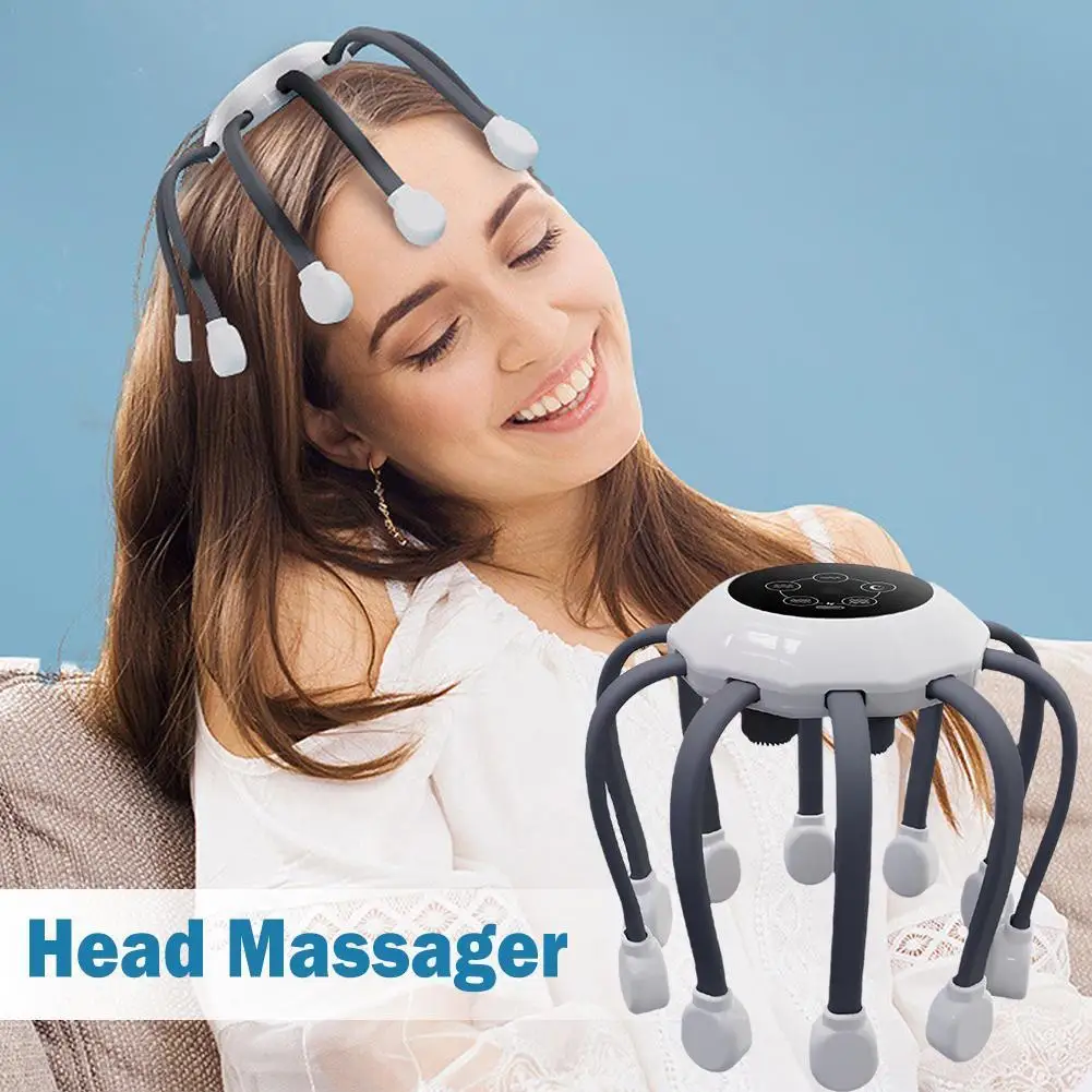 Electric-Scalp-Massager-Head-Massager-Red-Light-Therapy-Vibrator ...