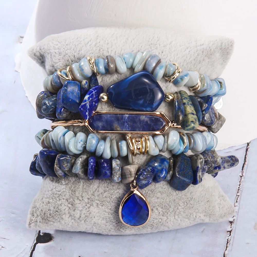 RH-Fashion-Designer-Beaded-Bracelet-Sets-Dorp-Charm-5pc-Stack-Chip-Stone-Bracelets-Bangle-Set ...