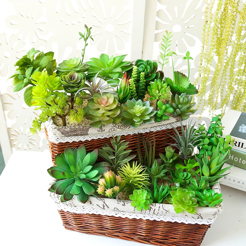 Mini-Small-Medium-Large-Green-Artificial-Succulents-Plants-Bonsai-Home ...