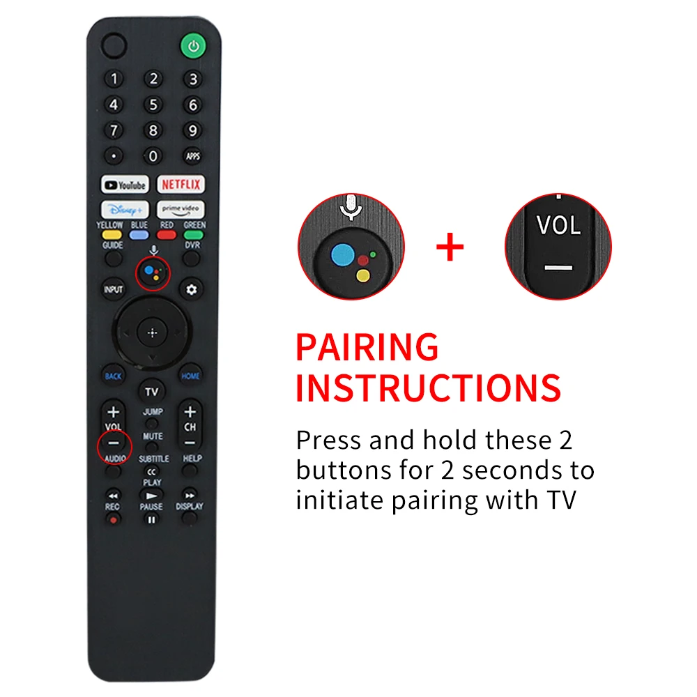 New RMF-TX520U Replace Smart TV Voice Remote Control For Sony KD55X85J ...
