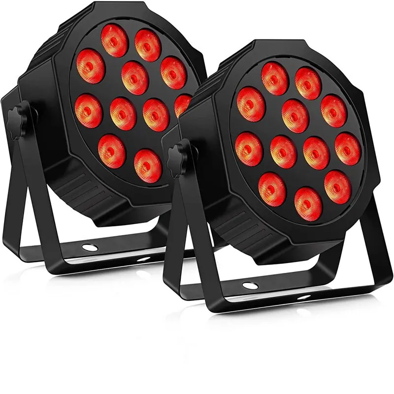 12W-LED-Par-Light-RGBW-DMX-512-Stage-Flat-Par-Lighting-Effect-DJ-Disco ...