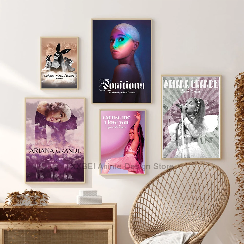 American-Pop-Singer-Ariana-Grande-Poster-Wall-Sticker-Bedroom-Bedside ...
