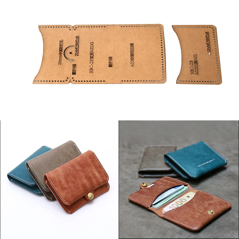 1Set-DIY-Hard-Kraft-Paper-Handmade-Leather-Craft-Vintage-Folding-Wallet ...