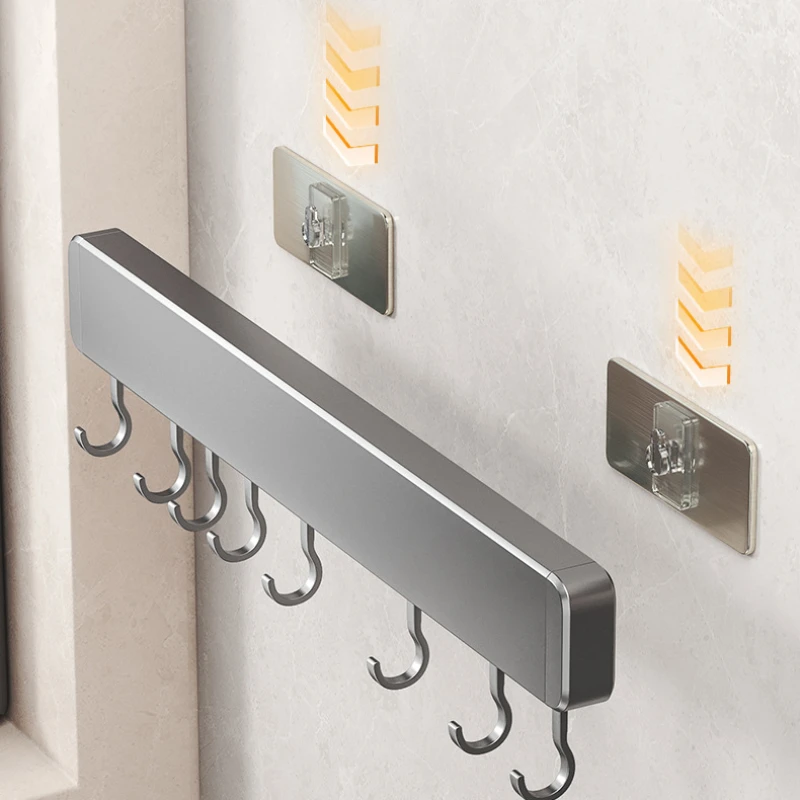 Kitchen-Storage-Rack-Non-perforated-shelves-Wall-Mounted-with-Movable ...