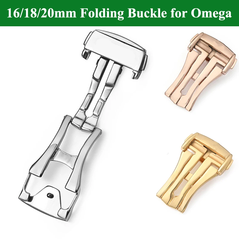 Stainless Steel Deployment Clasp for Omega Leather/Rubber Watch Band ...