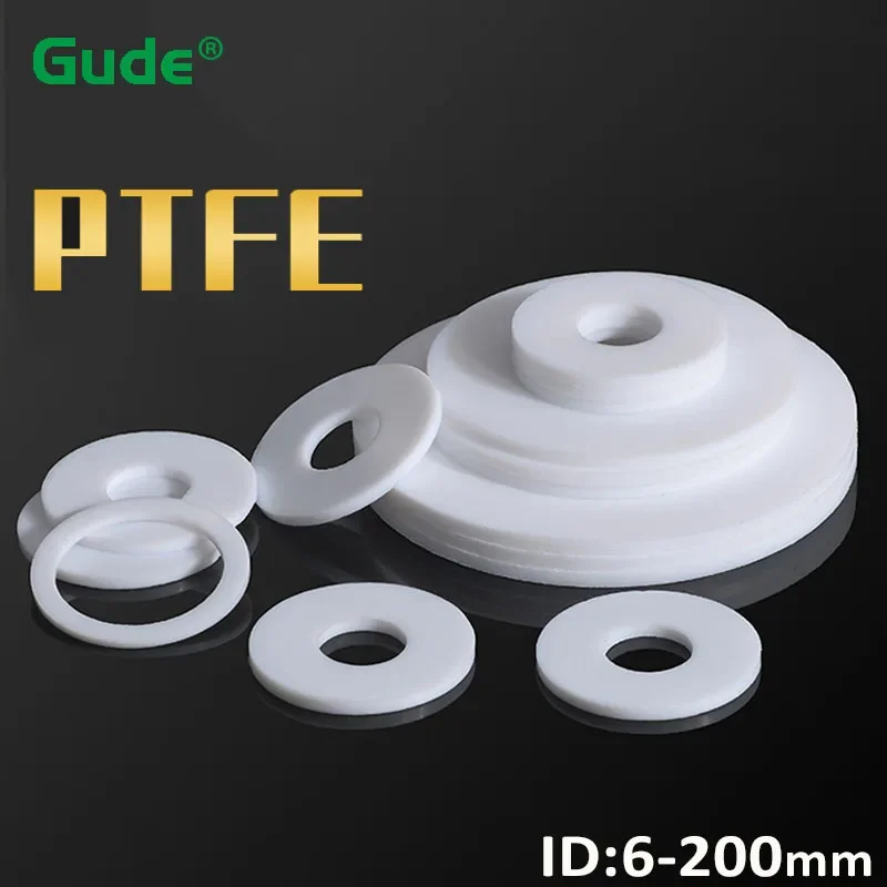 Juntas-de-PTFE-blancas-arandela-plana-de-pl-stico-sellador-junta-interior-espaciador-de-sellado ...