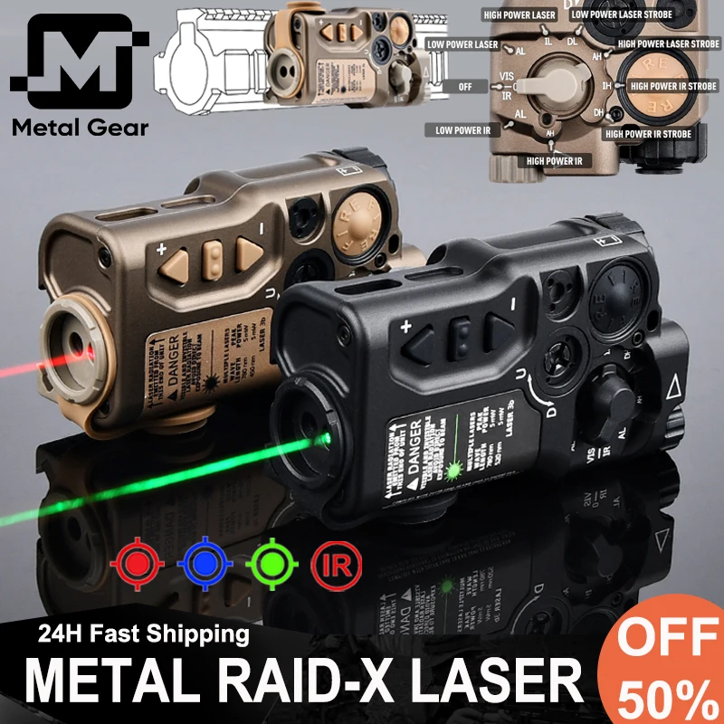 WADSN-Metal-RAID-X-Indicator-IR-Sight-Strobe-Tactical-Red-Green-Blue ...