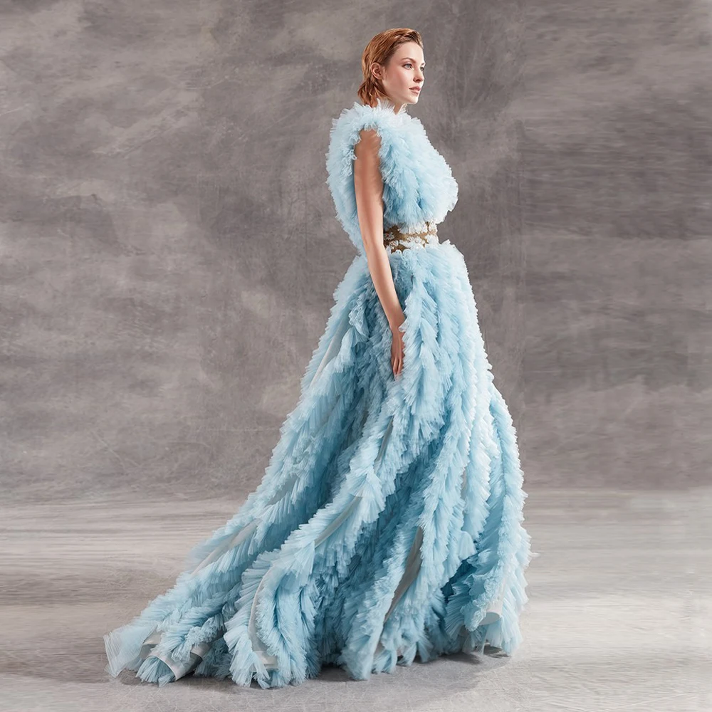 2024-New-Arrival-Pleated-Ruffles-Prom-Gown-Celebrity-Dress-Very-Fluffy ...