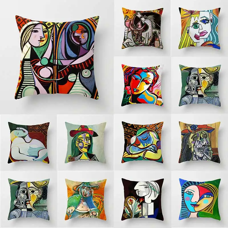 Abstract-Woman-Pillow-Art-case-Sofa-Decoration-Polyester-Picasso-Oil ...