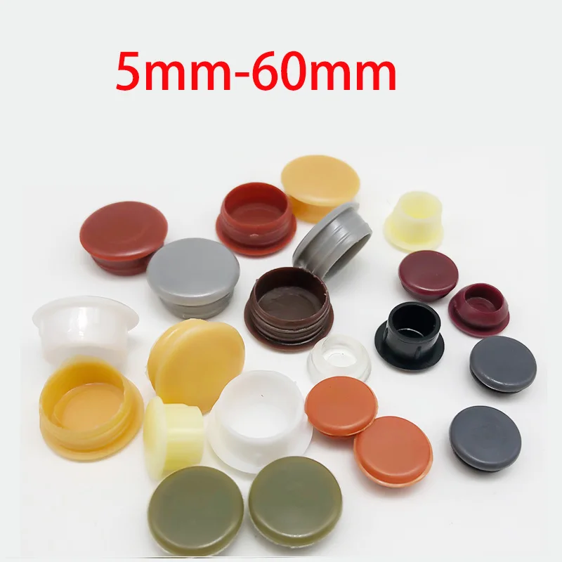 100/50/20/10pcs Colour Round Plastic Cover Furniture Panel Hole Plug ...