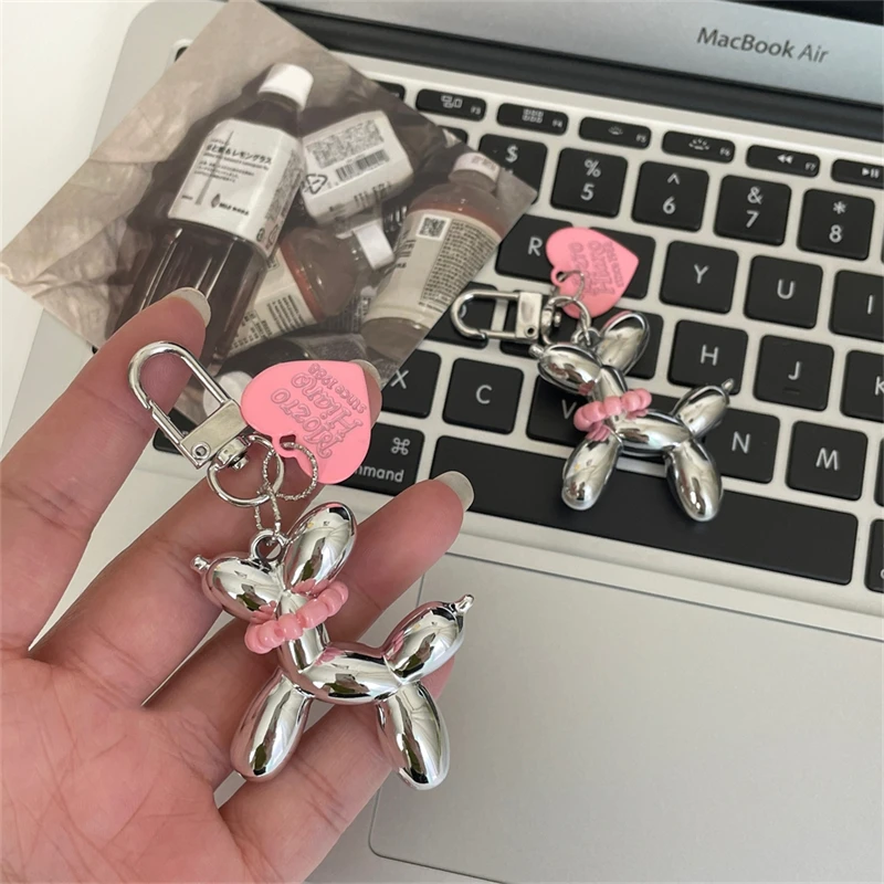 Korean-Cute-3D-Balloon-Dog-Keychain-For-Car-Keys-iPhone-Accessories ...