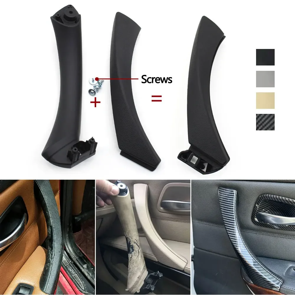 Car Passenger Left Right Side Interior Door Pull Handle with Cover Trim ...