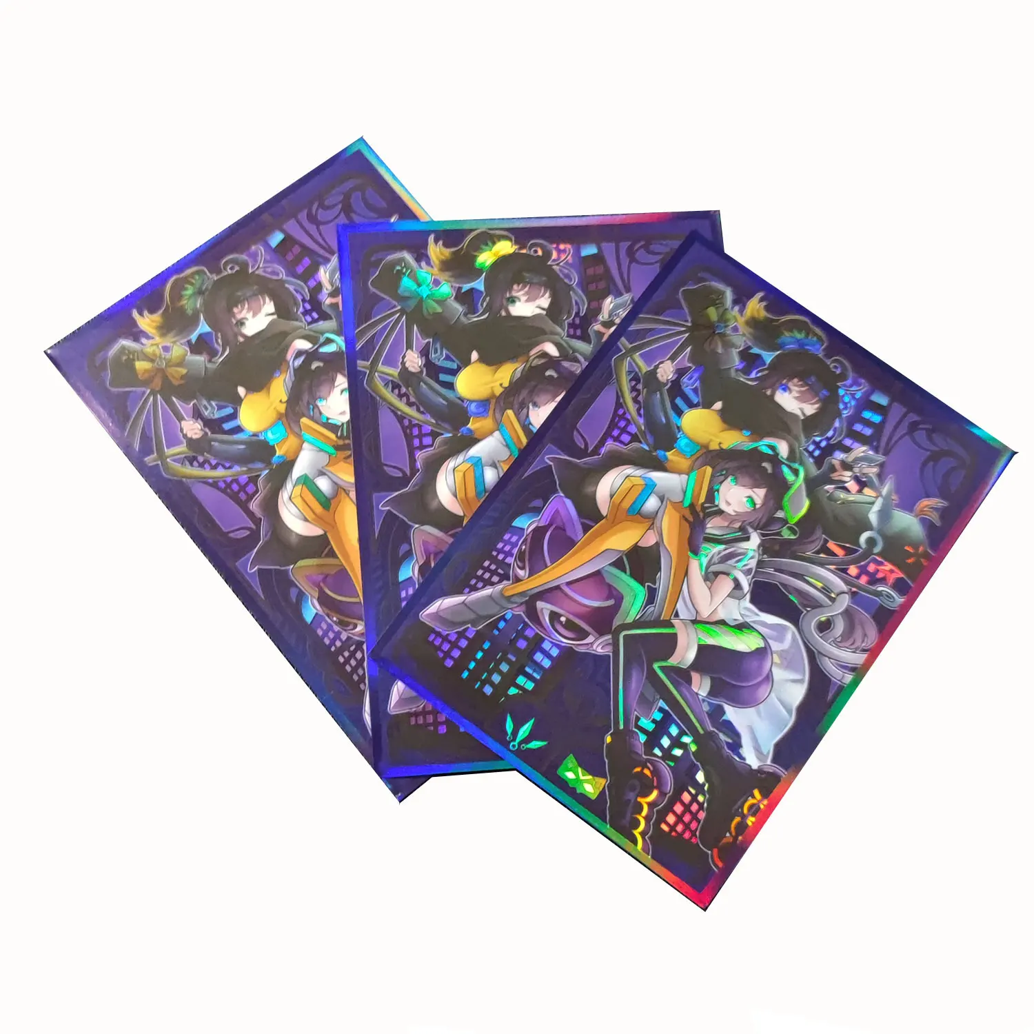 60PCS-63x90mm-Trading-Cards-Protector-Holographic-Animation-YuGiOh-Card ...
