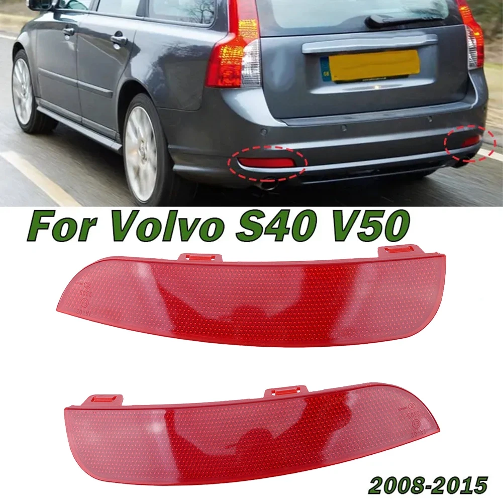 Car-Rear-Bumper-Reflector-Lens-30763345-30763346-For-VOLVO-S40-V50-2008 ...
