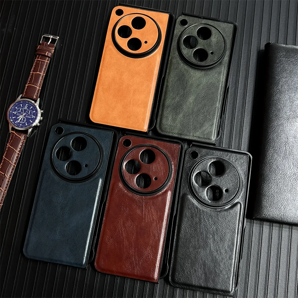 Pu-Leather-Phone-Case-For-OPPO-Find-N3-Solid-Color-Protective-Shell ...