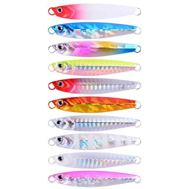 10pcs Metal Jigs Fishing Lure Weights 7g - 40g Pesca Sea Long Shore Casting Jigging lure Jig ...