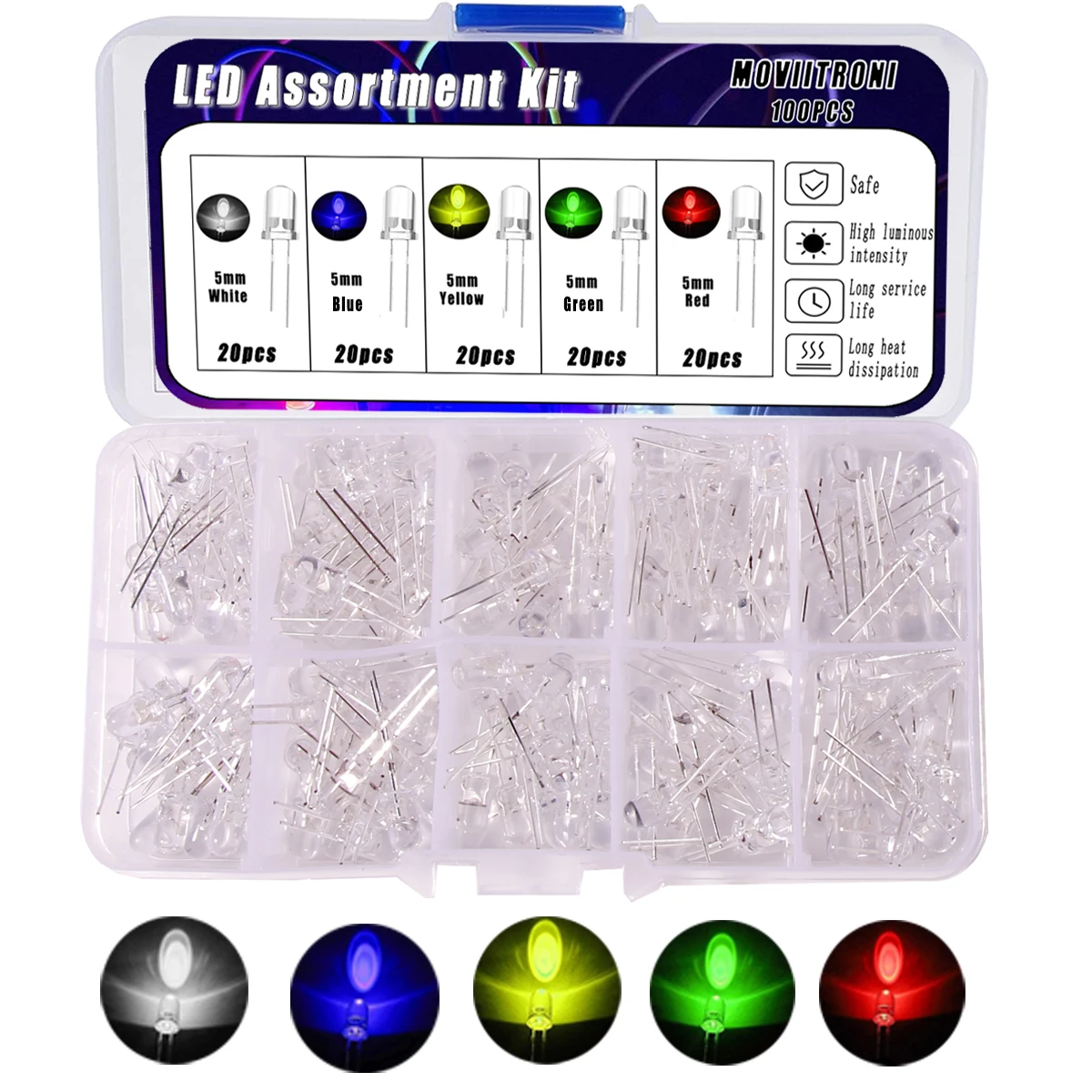 5mm-LED-Diodes-Lights-Assortment-Kit-Transparent-Light-Emitting-F5 ...