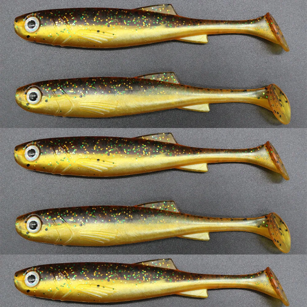 5pcs Soft Spark Shad Lures Silicone Softbait 7.5cm/10cm/12.5cm ...