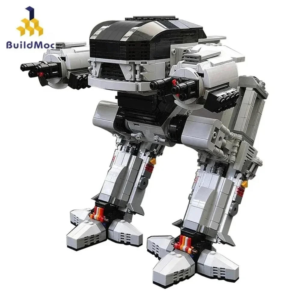 BZB-1483Pcs-RoboCop-UCS-scale-ED-209-Robot-Police-Model-Bricks-Movie ...