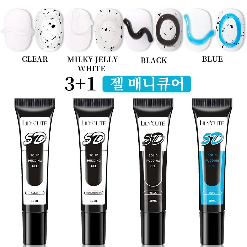 LILYCUTE-10ml-5D-Pudding-Nail-Gel-Emboss-Painting-Solid-Gel-Polish ...